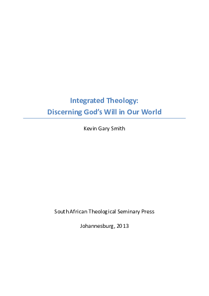 (PDF) Integrated Theology: Discerning God's Will in Our World