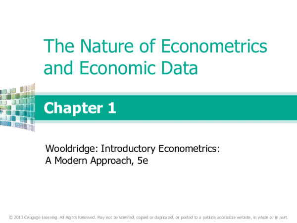 Pdf The Nature Of Econometrics And Economic Data
