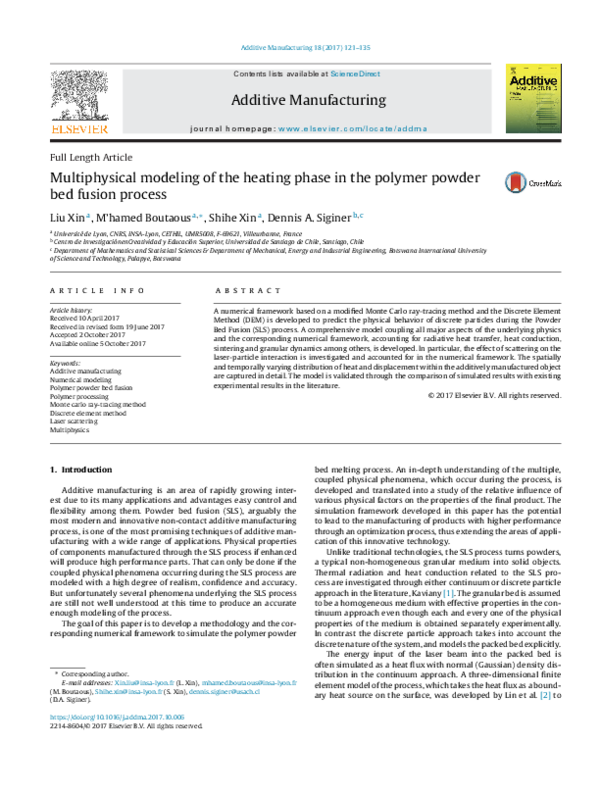 (PDF) Multiphysical Modeling of the Heating Phase in the Polymer Powder ...