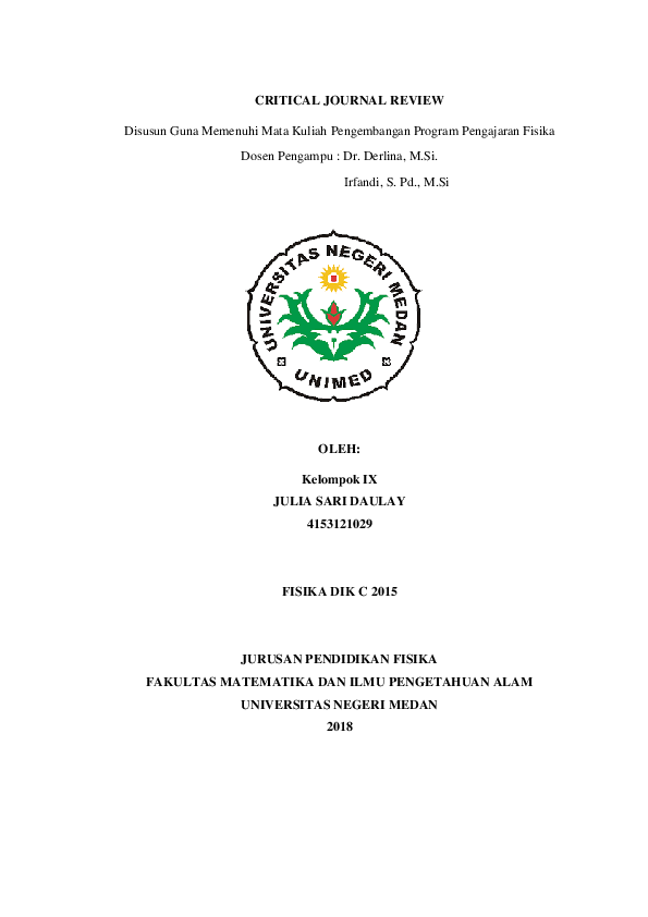 (DOC) CRITICAL JOURNAL REVIEW