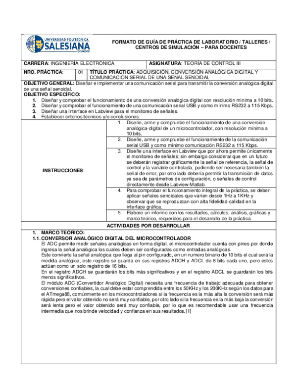 (PDF) FORMATO DE GUÍA DE PRÁCTICA DE LABORATORIO / TALLERES / CENTROS DE SIMULACIÓN – PARA ...