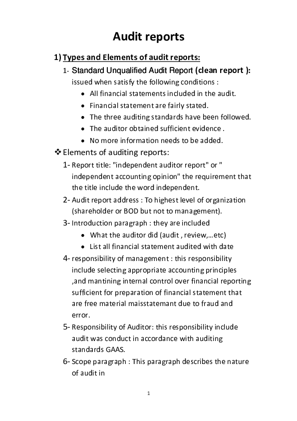 (DOC) Audit reports