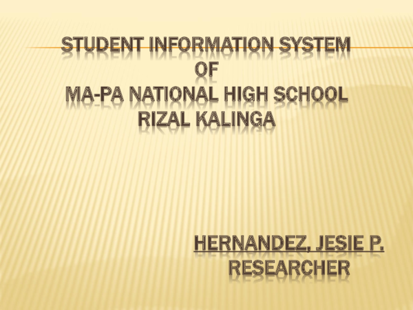 (PPT) Student Information System