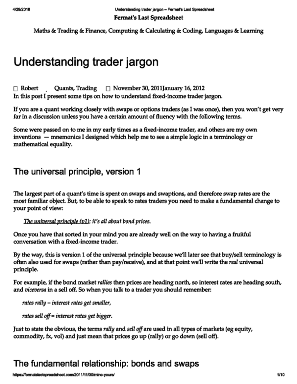 (PDF) Understanding trader jargon