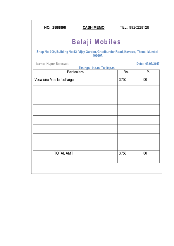 (DOC) May 2017 Mobile Bill