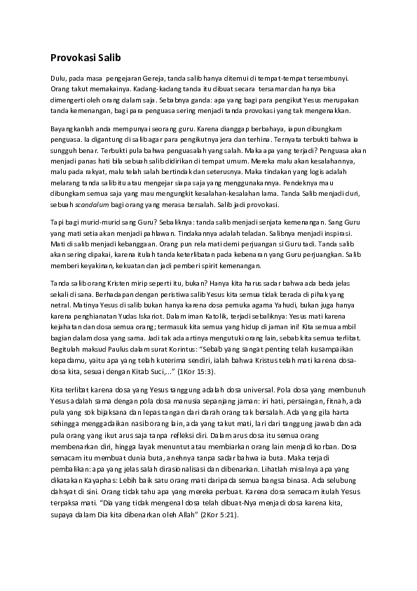(DOC) Provokasi Salib