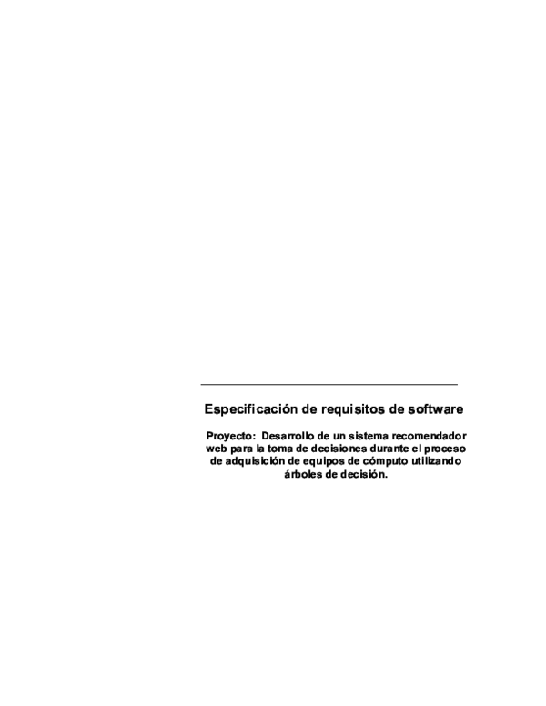 (PDF) Especificación de requisitos de software