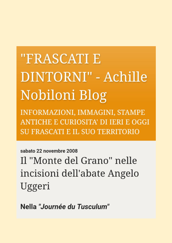 (PDF) Il "Monte del Grano" nelle incisioni dell'abate Angelo Uggeri