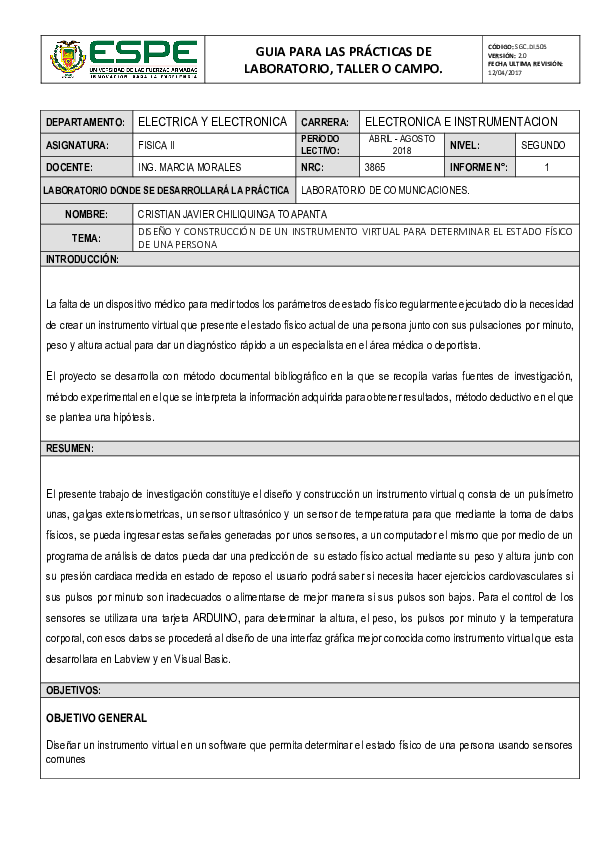 (DOC) GUIA PARA LAS PRÁCTICAS DE LABORATORIO, TALLER O CAMPO