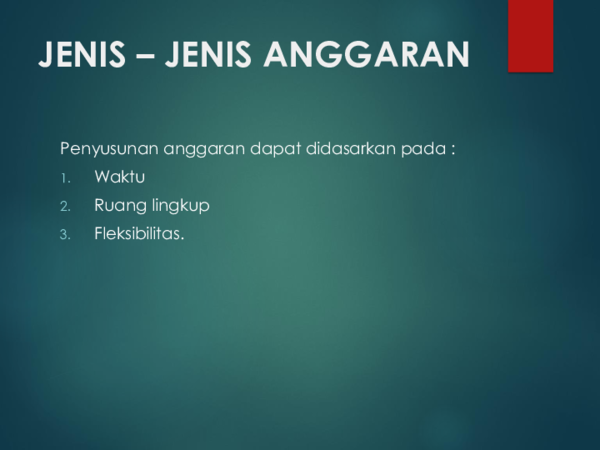 (PPT) JENIS JENIS ANGGARAN