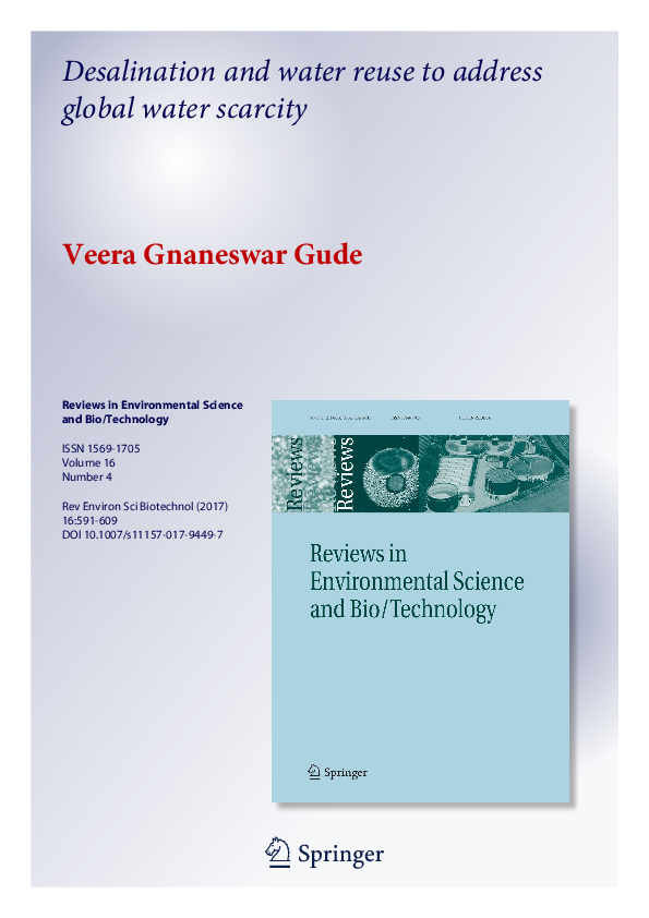 (PDF) RESBT Desalination and Water Reuse to Address Global Water ...