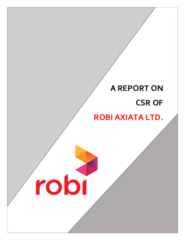 (PDF) CSR Activities of Robi Axiata Ltd.