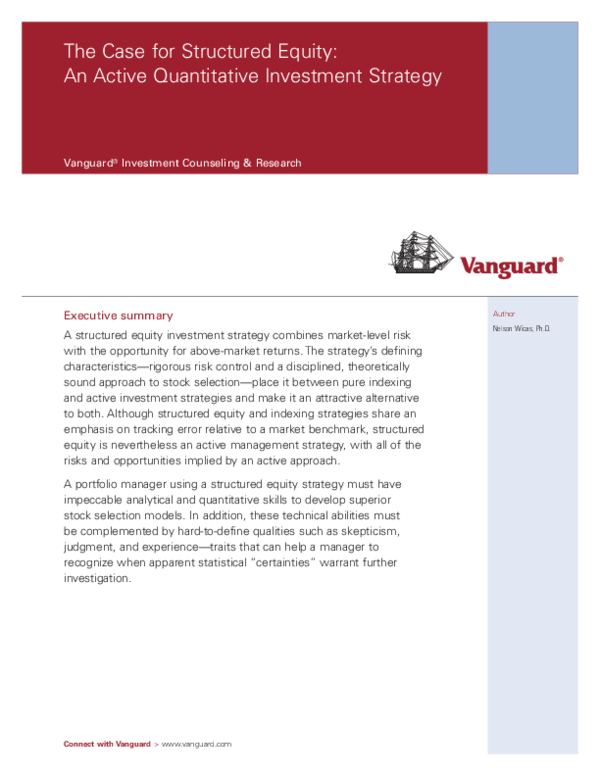 (PDF) The Case for Structured Equity: An Active Quantitative Investment ...