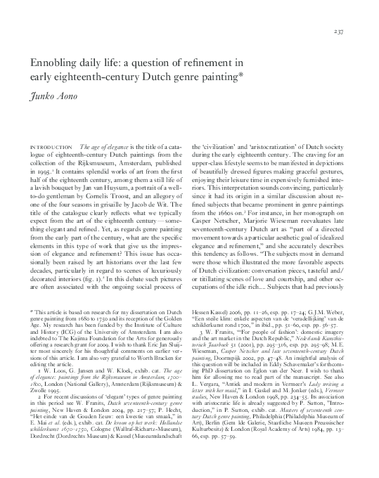 (PDF) Ennobling Daily Life: a Question of Refinement in Early ...