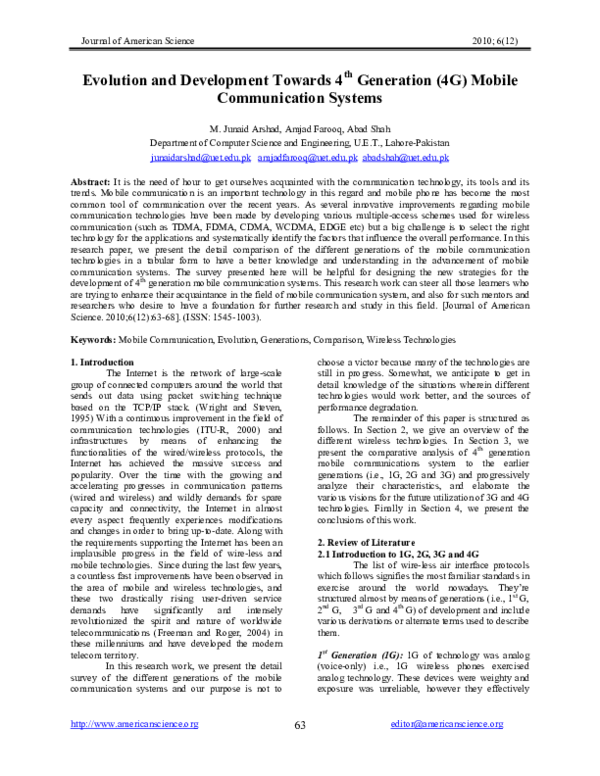 Evolution systèmes de communication