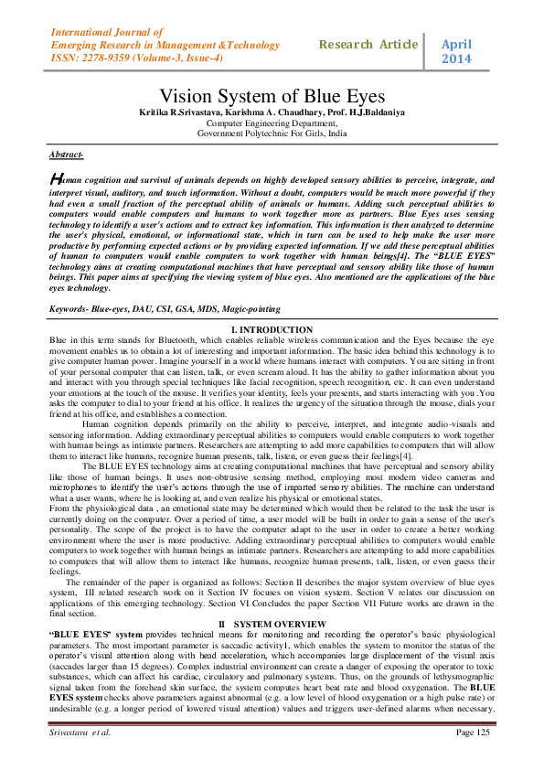 (PDF) Vision System of Blue Eyes | gomathy ramesh - Academia.edu
