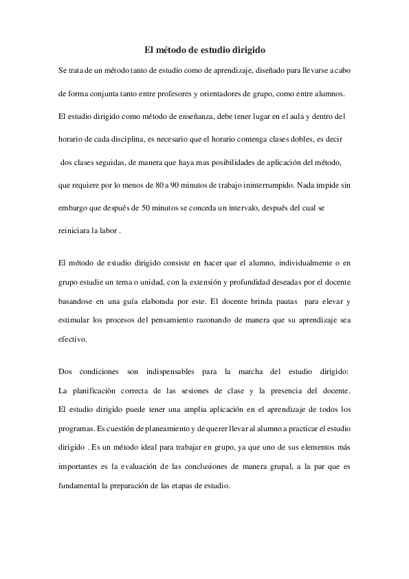 (DOC) El método de estudio dirigido