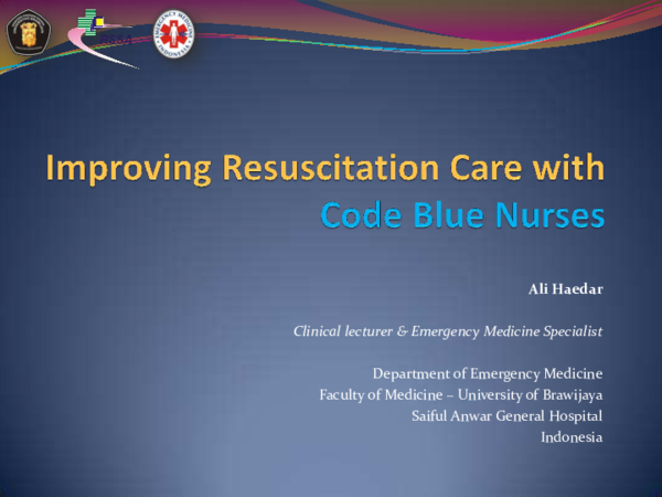 (PDF) Improving Resuscitation Care with Code Blue Nurses Ali Haedar Slides