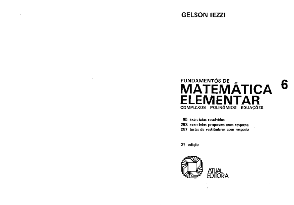 (PDF) Fundamentos.de.Matematica.Elementar.Vol.06.Complexos.Polinomios.e.Equacoes