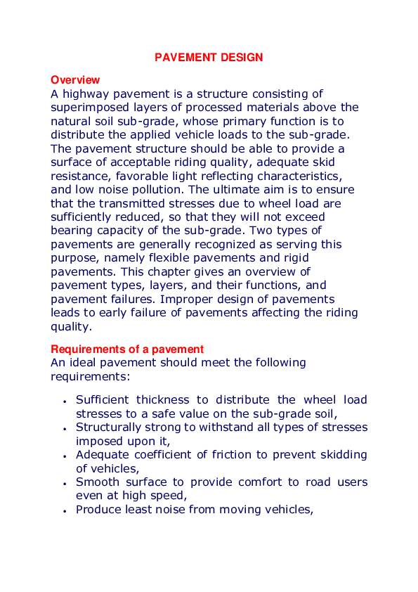(PDF) PAVEMENT DESIGN