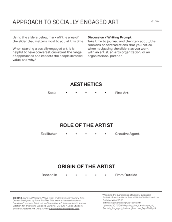 (PDF) Socially Engaged Art Worksheet: POSITIONALITY
