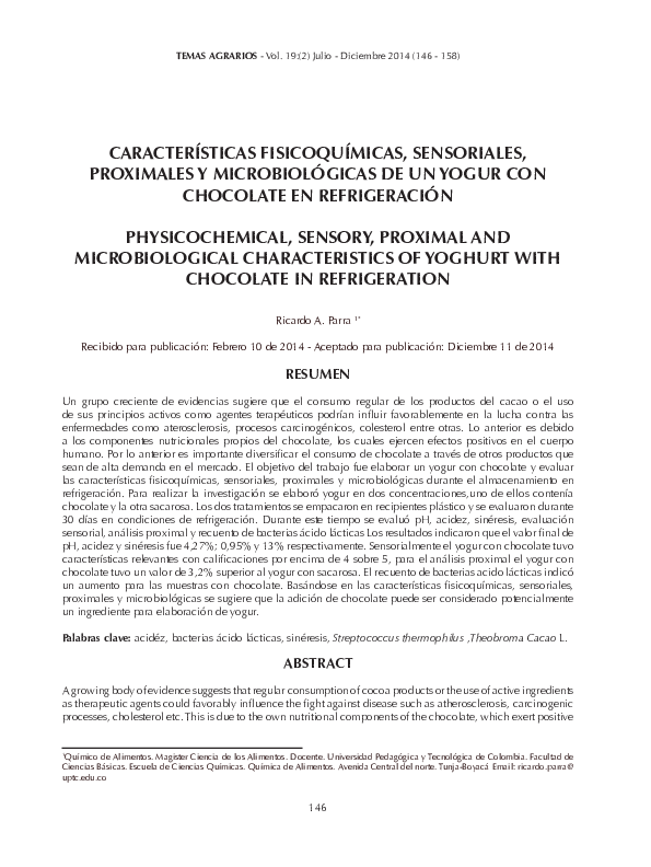 (PDF) PHYSICOCHEMICAL, SENSORY, PROXIMAL AND MICROBIOLOGICAL CHARACTERISTICS OF YOGHURT WITH ...