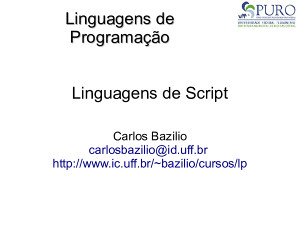 (PDF) Linguagens de Linguagens de Programação Programação Linguagens de ...