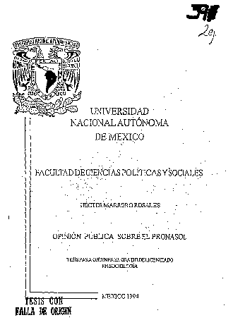 (PDF) Opinion Publica sobre el Programa Nacional de Solidaridad ...