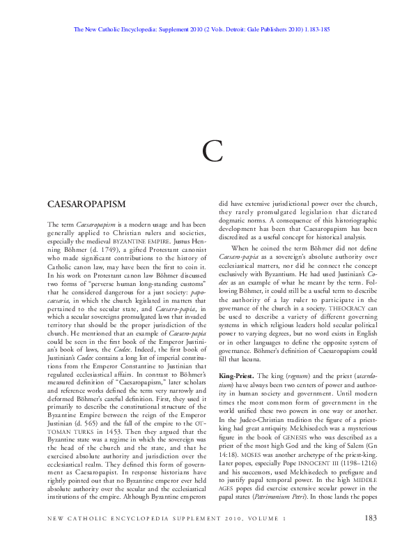 (PDF) CAESAROPAPISM