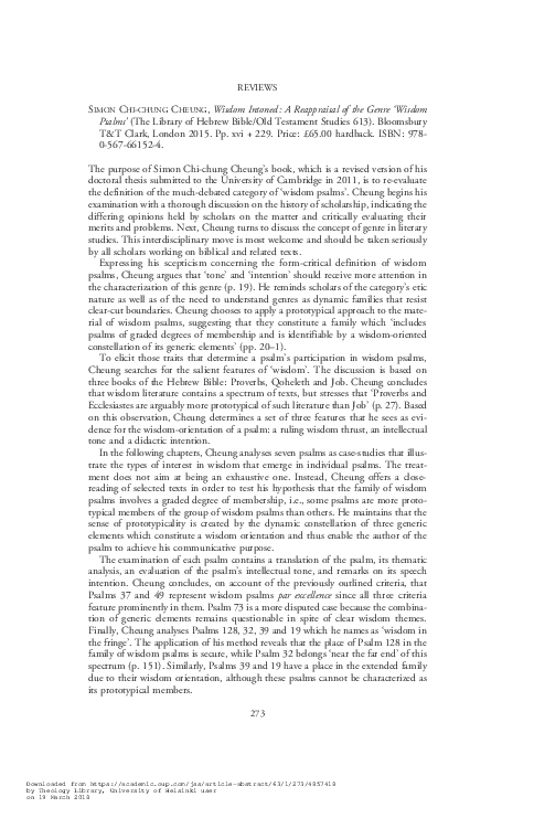 (PDF) Review of Simon Chi-chung Cheung, Wisdom Intoned: A Reappraisal ...