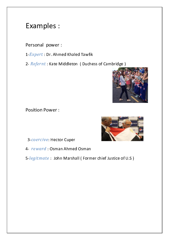 (DOC) Examples : Personal power | Sarah Atteya - Academia.edu