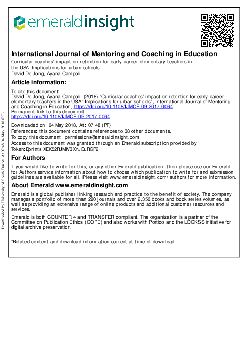 (PDF) International Journal of Mentoring and Coaching in Education ...