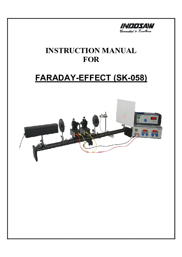 (PDF) Faraday Effect SK058
