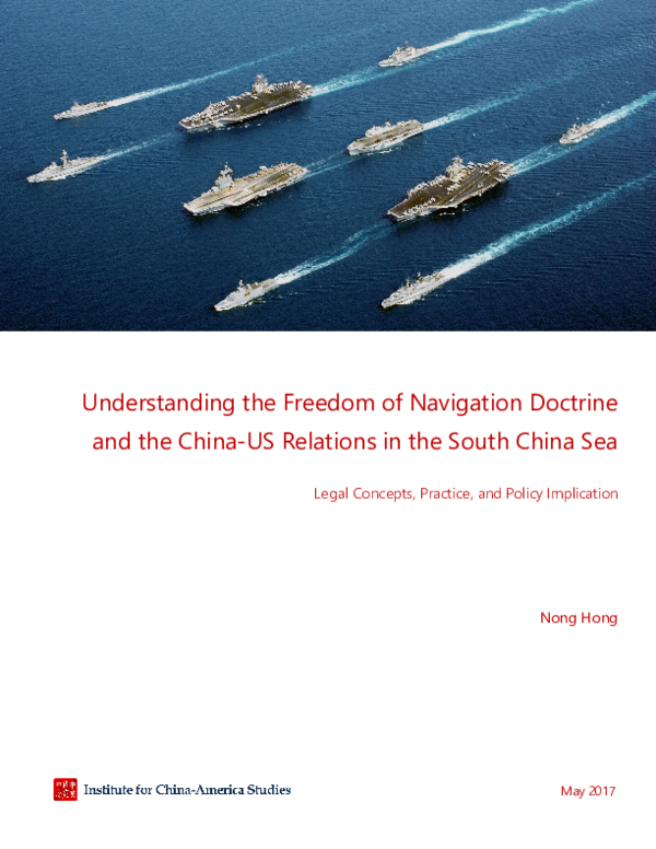 (PDF) NONG HONG , Understanding the Freedom of Navigation Doctrine and ...