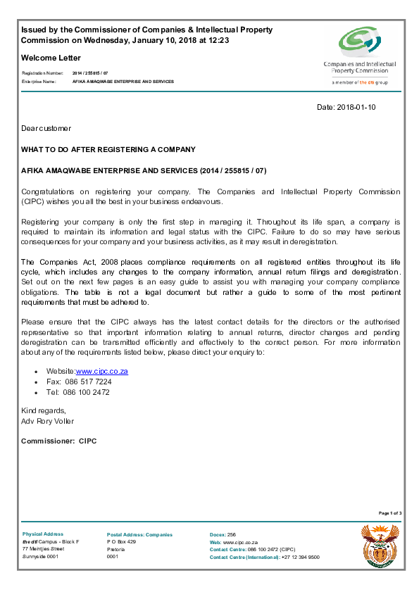 cipc permit download