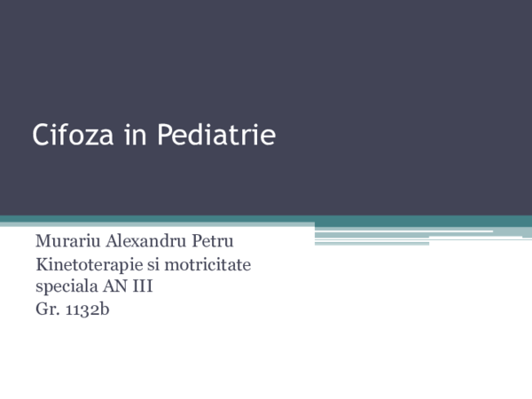 (PPT) Cifoza in pediatrie