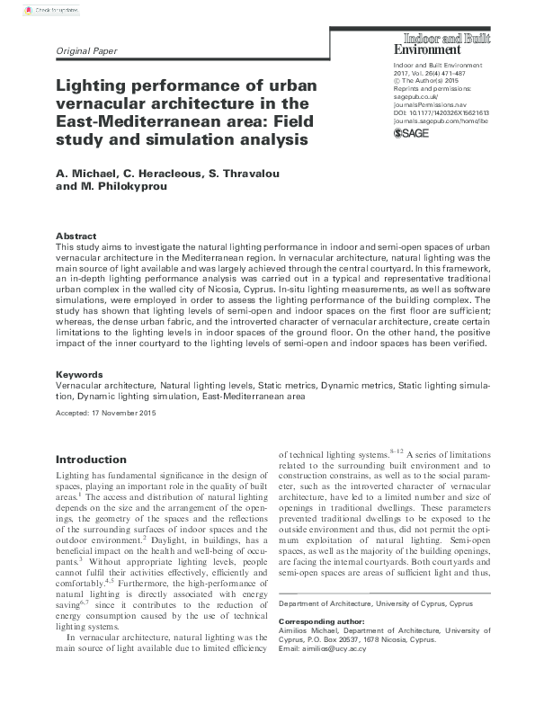(PDF) Lighting performance of urban vernacular architecture in the East ...