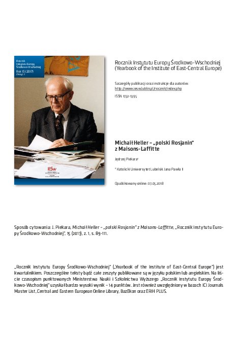 (PDF) Michaił Heller – "polski Rosjanin" z Maisons-Laffitte (Mikhail ...