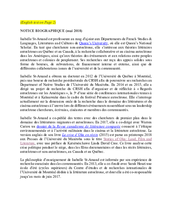 (PDF) Notice biographique - Bio
