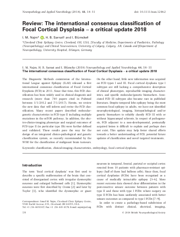 (PDF) Review: The international consensus classification of Focal ...