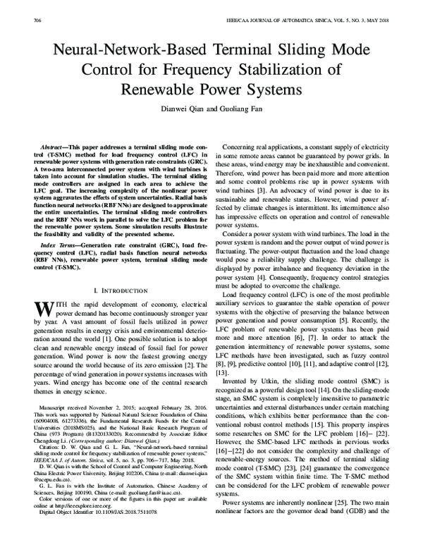 Pdf Resilient Fixed Order Distributed Dynamic Output Feedback Load Frequency Control Design