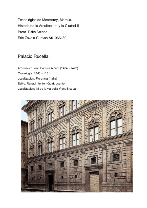 (DOC) Palacio Rucellai Eric Zavala A01066189