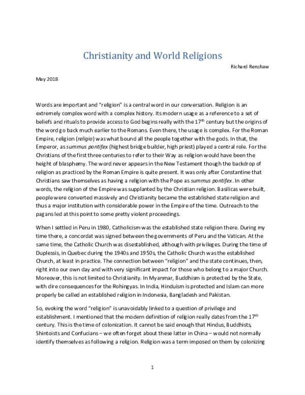 (DOC) Christianity and World Religions.docx