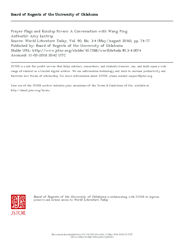 (PDF) Interview with Wang Ping