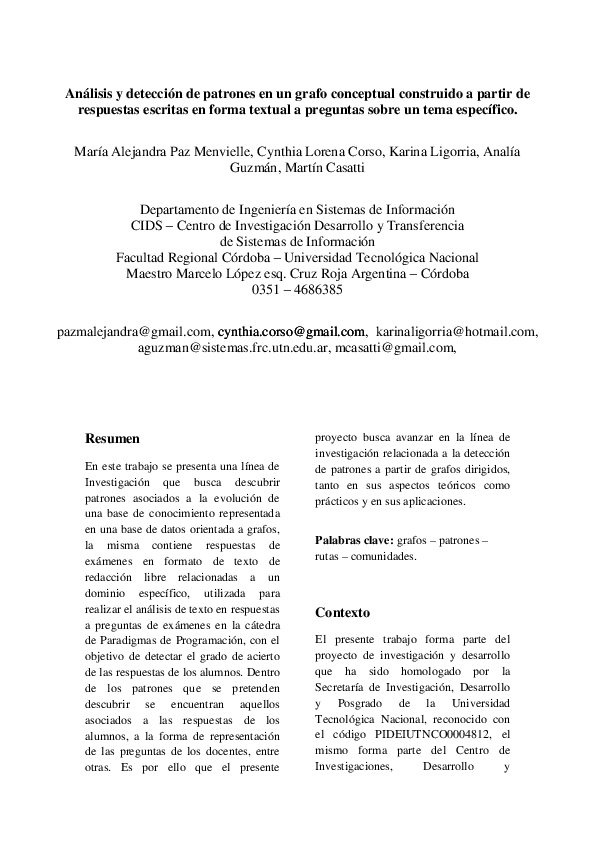(PDF) Análisis y detección de patrones en un grafo conceptual ...
