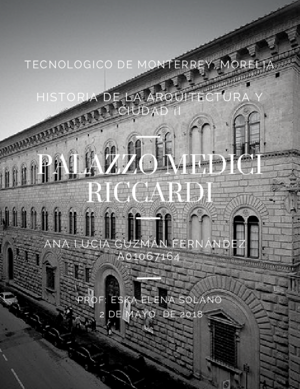 Fachada Palacio Medici Riccardi Florencia Wikiloc | Ruta 5.
