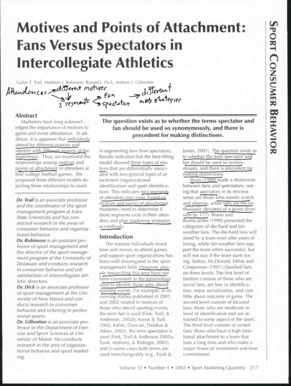 (PDF) (1) Motives and points of attachment Fan vs Spectators (2)