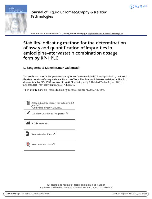 (PDF) Stability-indicating method for the determination of assay and ...