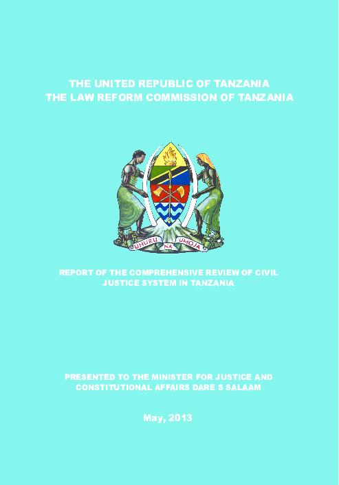 (PDF) THE UNITED REPUBLIC OF TANZANIA THE LAW REFORM COMMISSION OF ...
