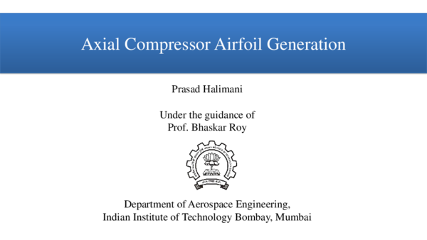 (PDF) Axial Compressor Airfoil Generation